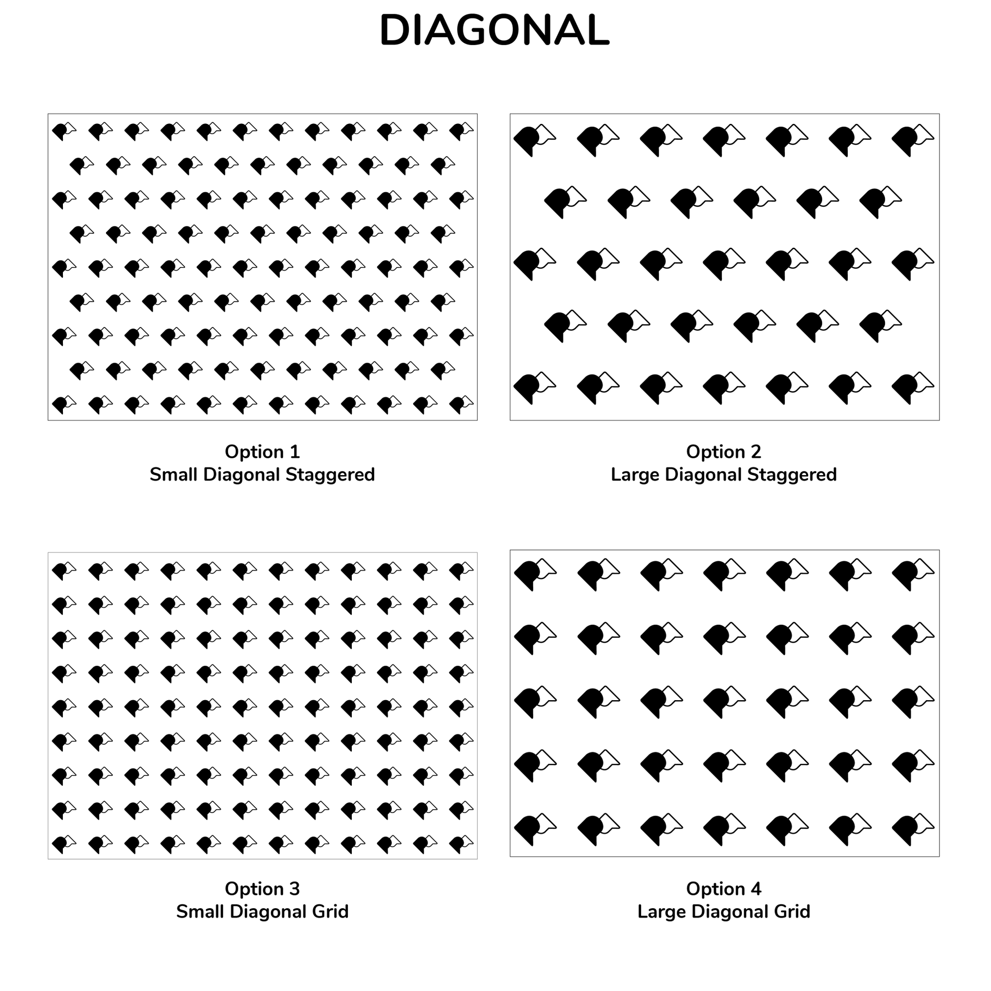 Custom Printed Tissue Paper - 1 Colour Tile Print on White Tissue Pape