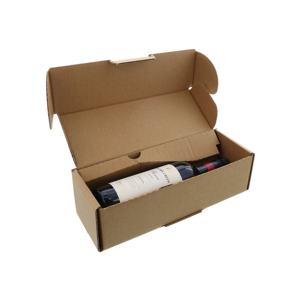Single Wine Mailing Box with Attached Insert