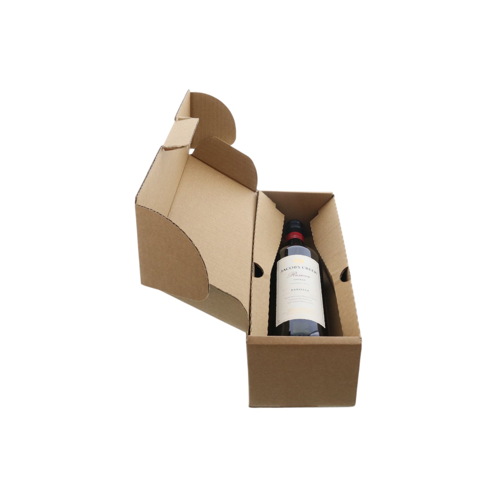 Single Wine Mailing Box with Attached Insert