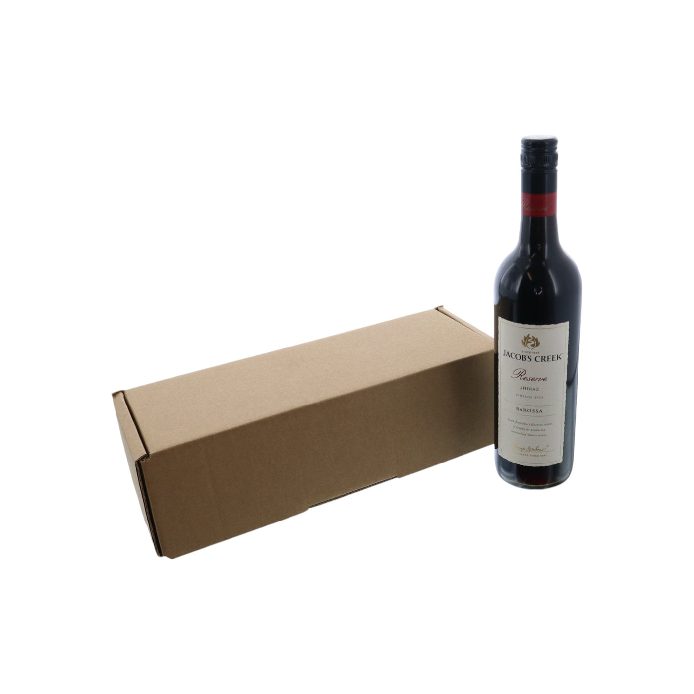 Single Wine Mailing Box with Attached Insert