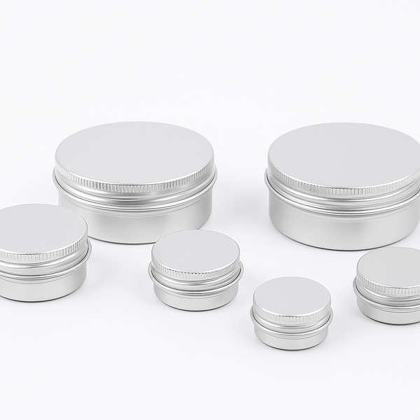 SAMPLE - 100ML Aluminium Silver Tin with Screw Cap