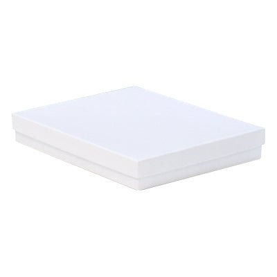 50 PACK - Cotton Fill Rigid Box Large - Gloss White