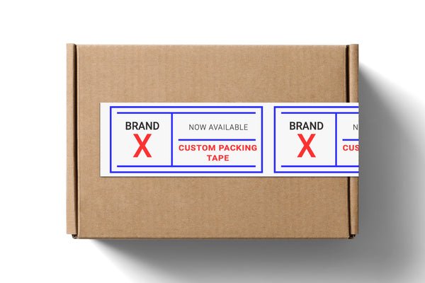Printed White Plastic Packaging Tape - Full Colour Print (Width 50mm x ...