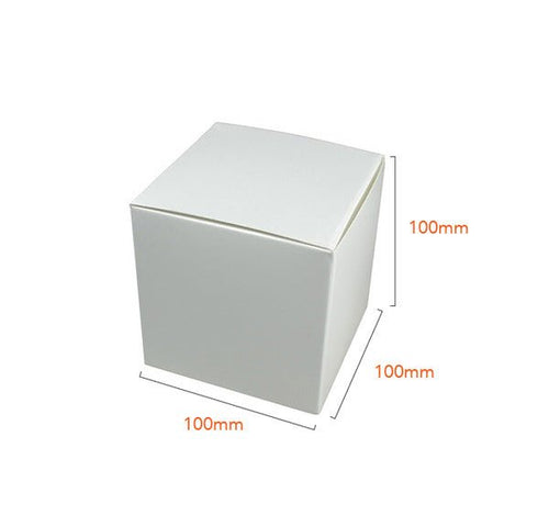 One Piece Cube Box 100mm - Paperboard (285gsm)