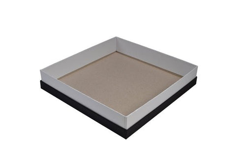 Rigid Cardboard Necklace Jewellery Box - Two Tone Texture