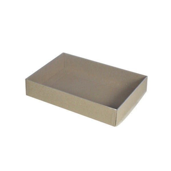 SAMPLE - Slim Line C6 Gift Box with Clear Lid - Brown Paperboard (285g