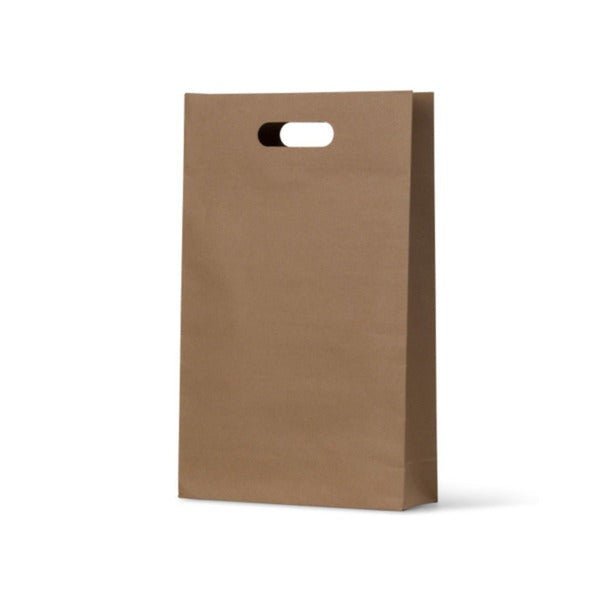 SAMPLE - Triple DC - Paper Wine Bag Kraft Brown - 100 PACK