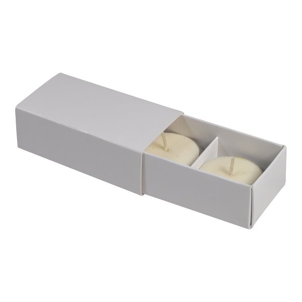 Tealight Candle Boxes for 2 Candles (Slide over cover) - Paperboard