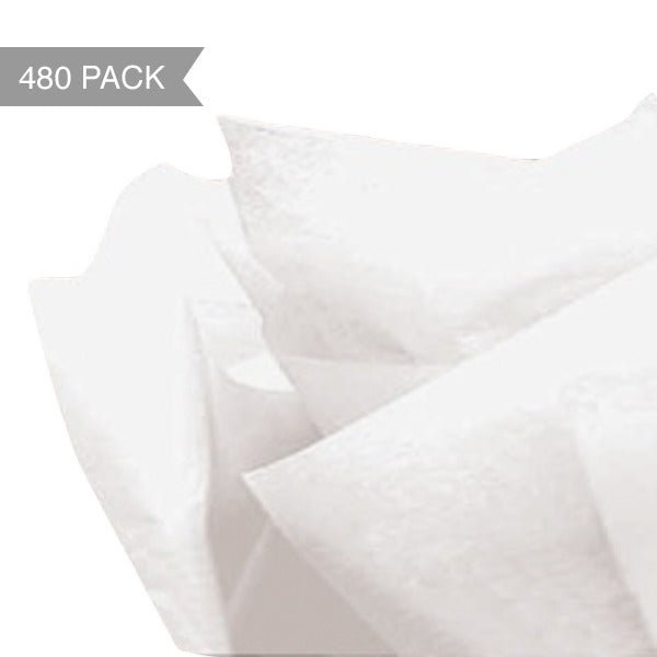 White Tissue Paper - 500 x 750mm Acid Free (Bulk 480 Sheets)